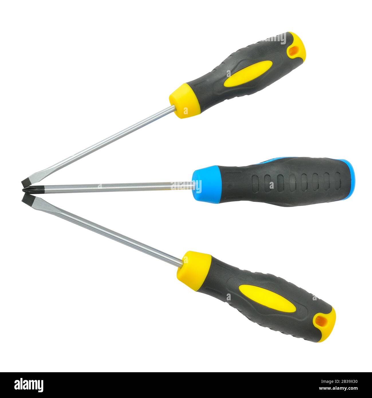 set of screwdrivers isolated on a white background with clipping path ...