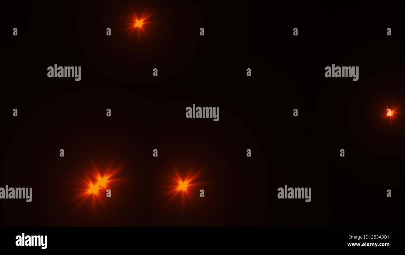 Many of flash lights with random switch on, computer generated modern ...
