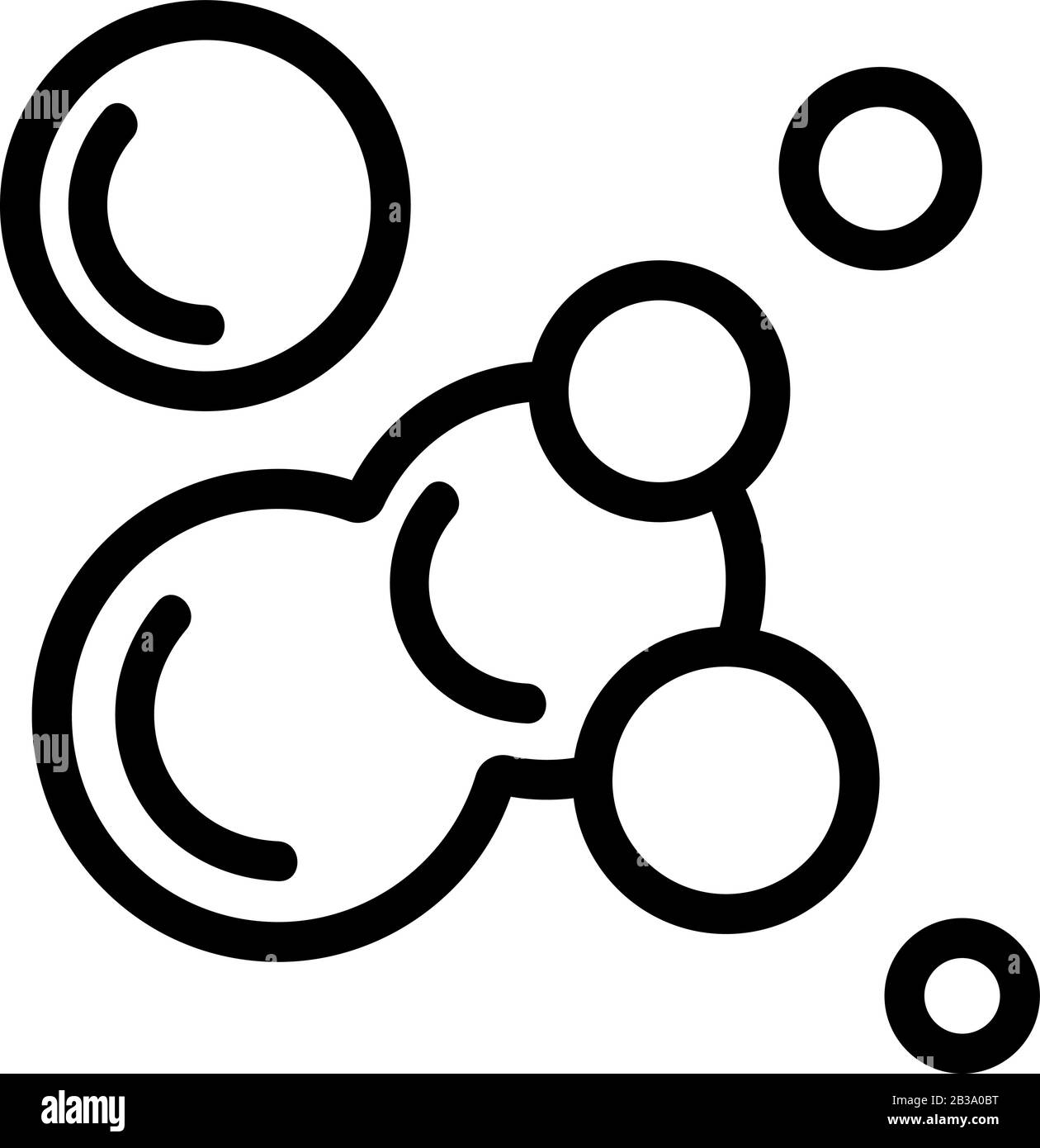 foam, bubbles icon vector. Isolated contour symbol illustration Stock ...