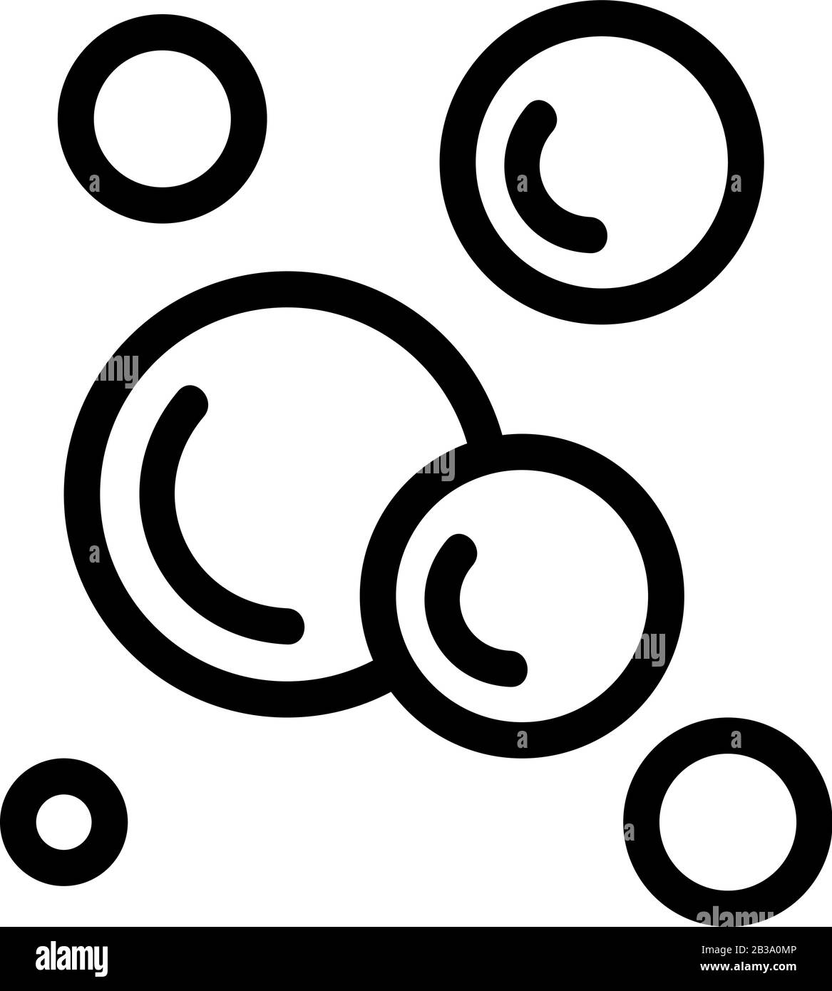foam, bubbles icon vector. Isolated contour symbol illustration Stock ...