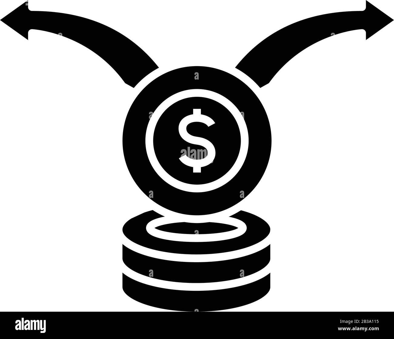 Money transfer black icon, concept illustration, vector flat symbol, glyph sign Stock Vector ...