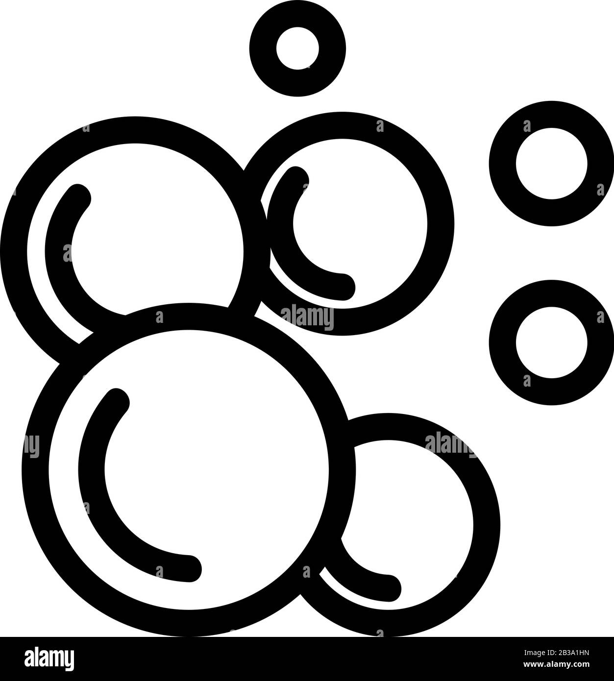 foam, bubbles icon vector. Isolated contour symbol illustration Stock ...