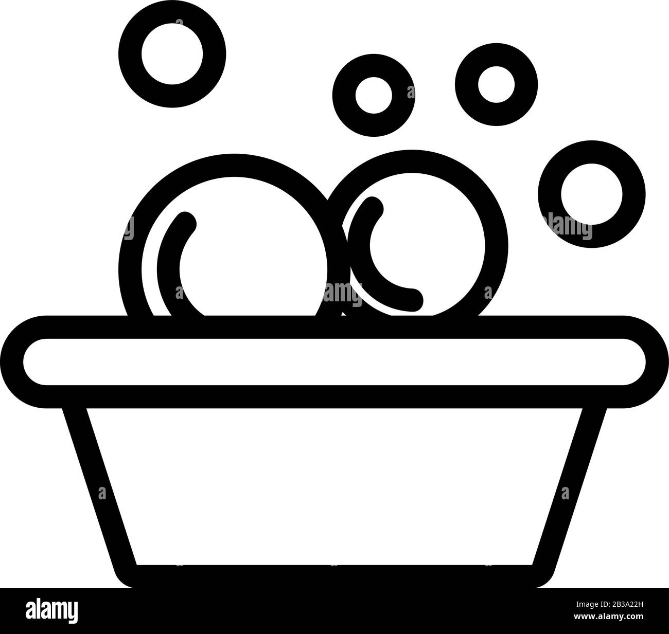 foam, bubbles icon vector. Isolated contour symbol illustration Stock ...