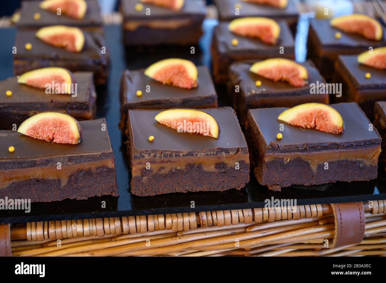 British sweet dessert figs fruits chocolate butter brownies biscuit ...