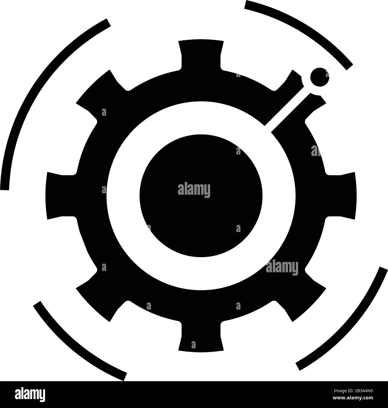 Productive target black icon, concept illustration, vector flat symbol ...