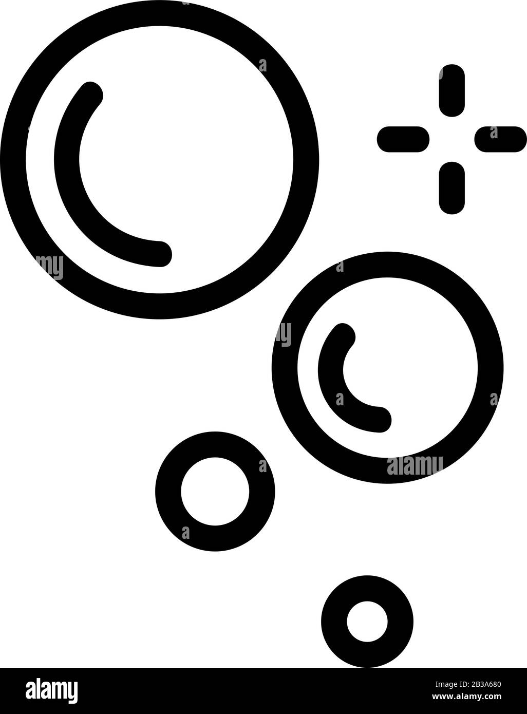foam, bubbles icon vector. Isolated contour symbol illustration Stock ...