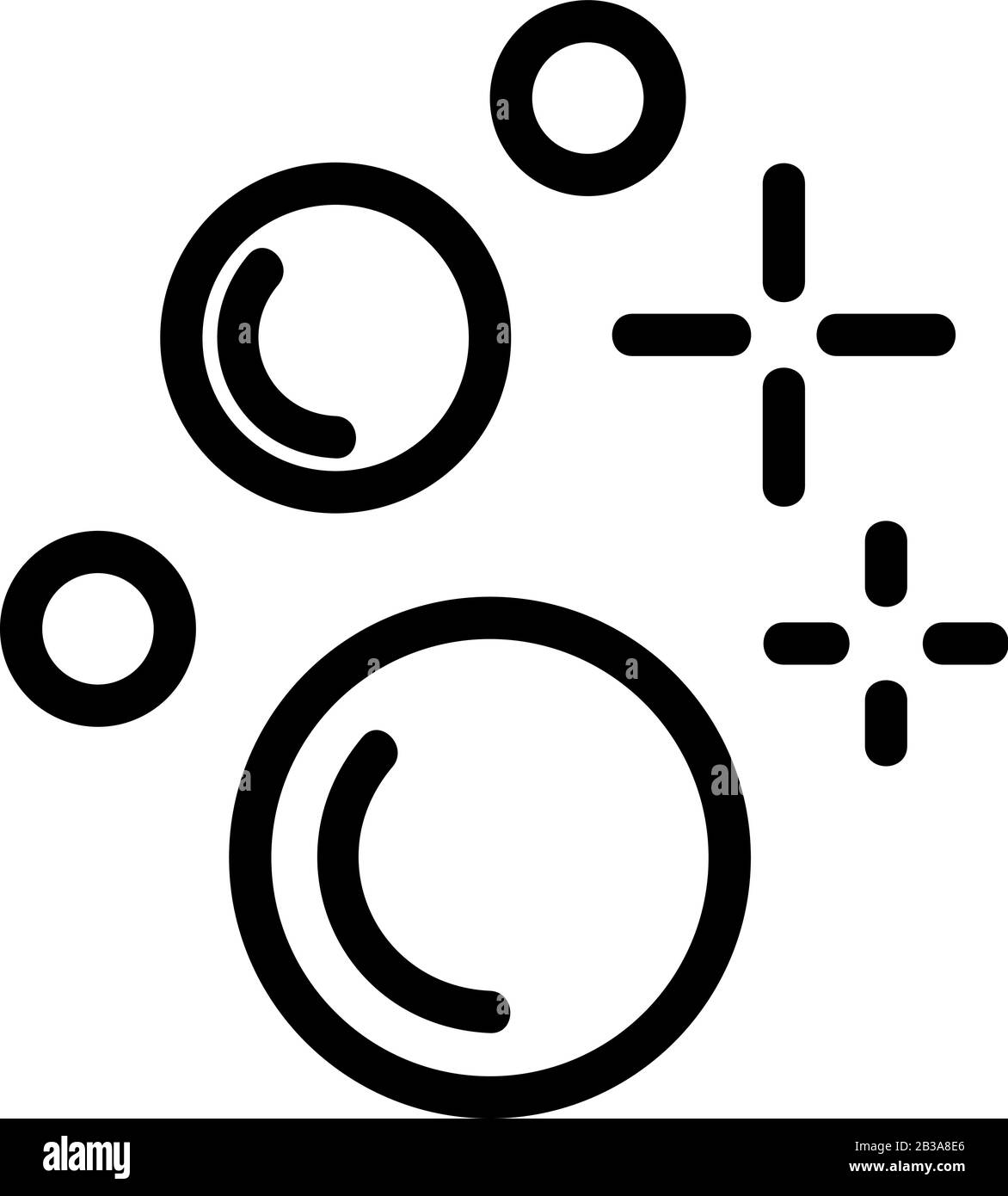 foam, bubbles icon vector. Isolated contour symbol illustration Stock ...