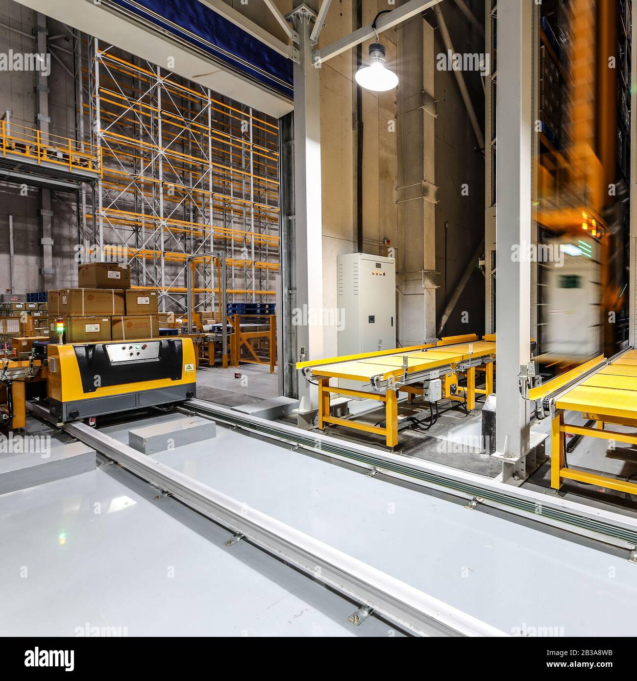 BEIJING, CHINA - JUNE 03, 2019: Modern automation of warehouse ...