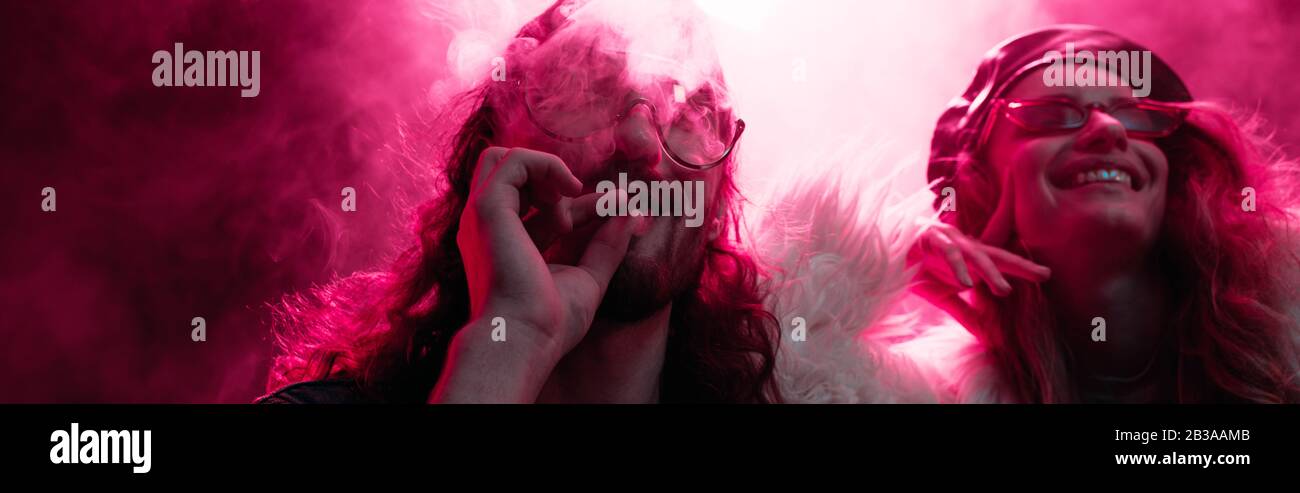 Smoking marijuana happy hi-res stock photography and images - Alamy