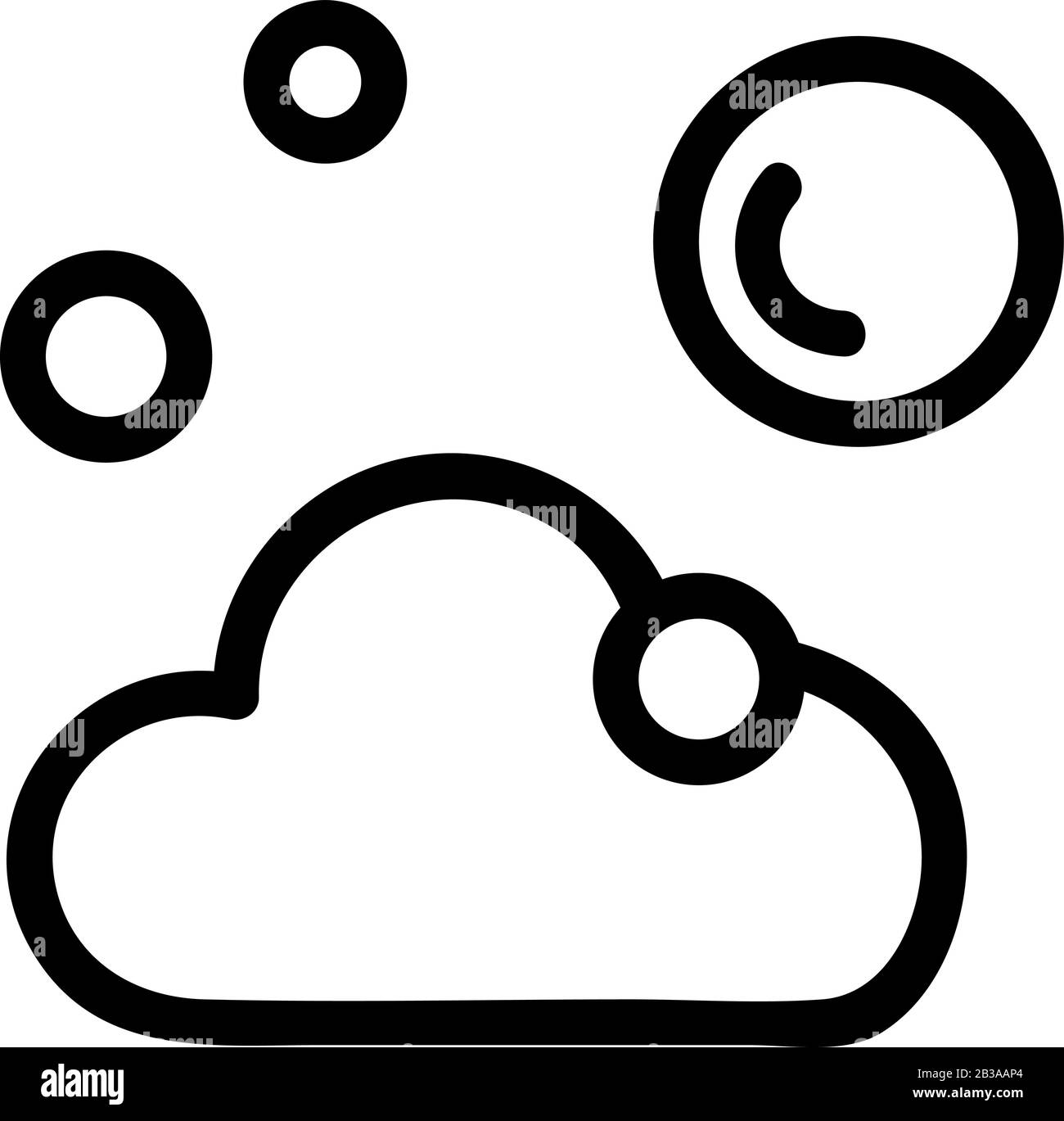 foam, bubbles icon vector. Isolated contour symbol illustration Stock ...