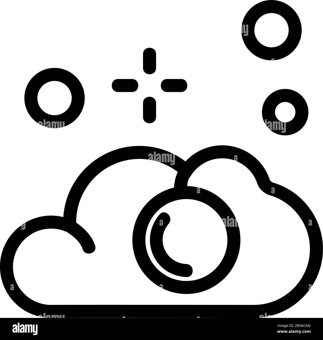 foam, bubbles icon vector. Isolated contour symbol illustration Stock ...