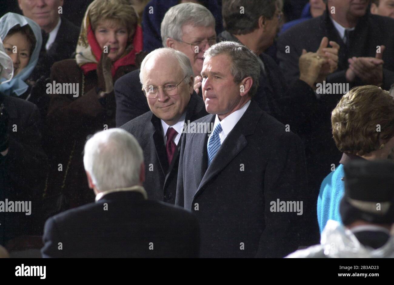Washington, D.C. USA, Jan. 20 2001: Pres. George W. Bush takes in the ...