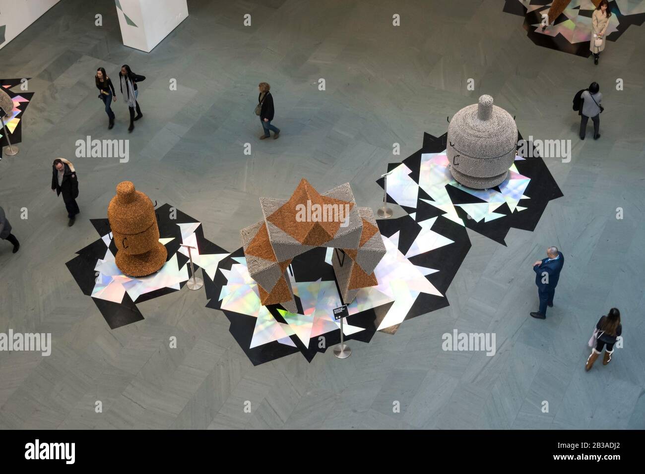 Haegue Yang installation "Handles" in the Marron Atrium at the Museum ...