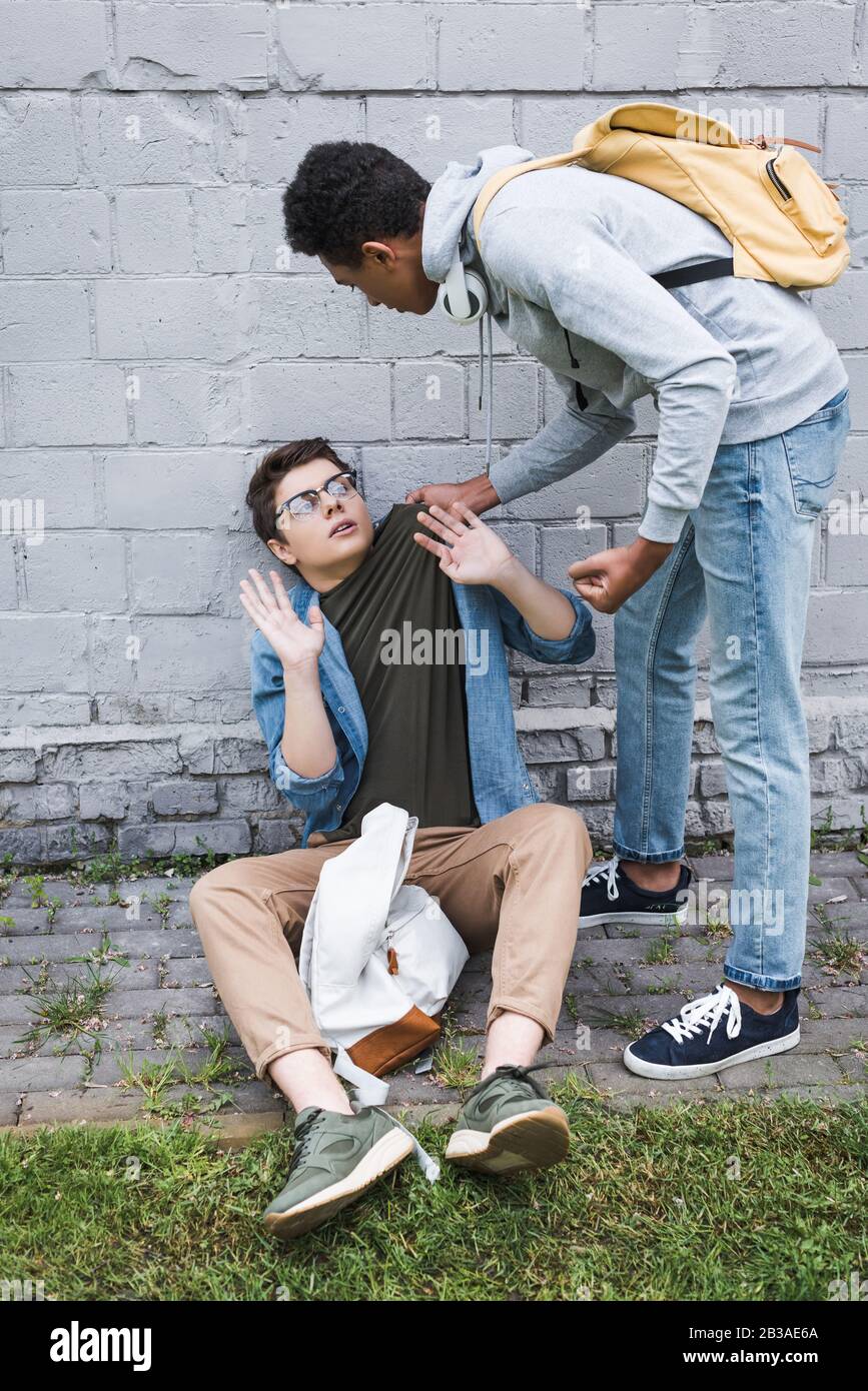 Aggressive boy african american hi-res stock photography and images - Alamy