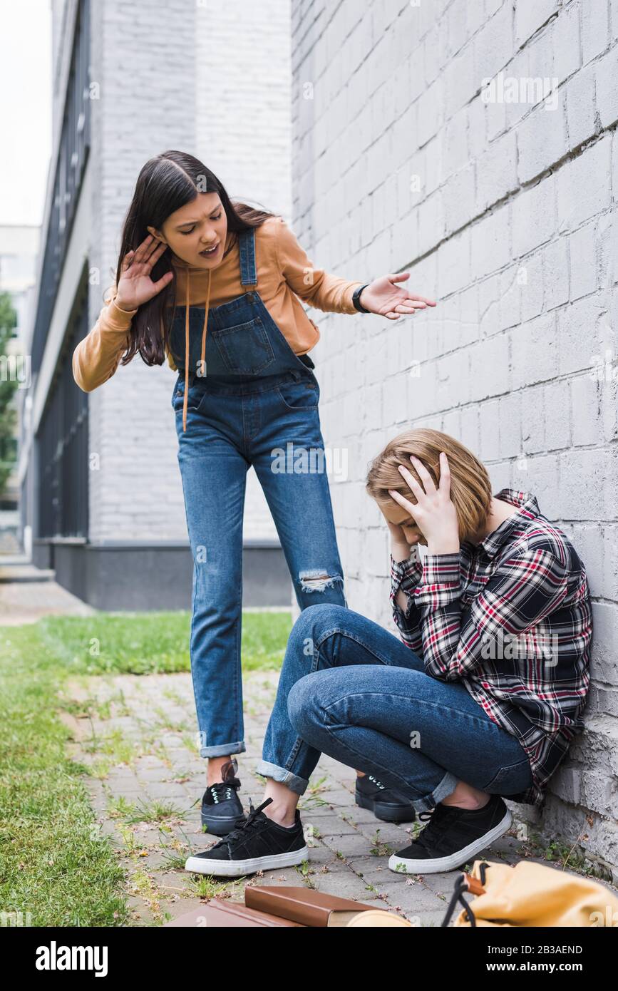 Two asian girls teenager angry hi-res stock photography and images - Alamy