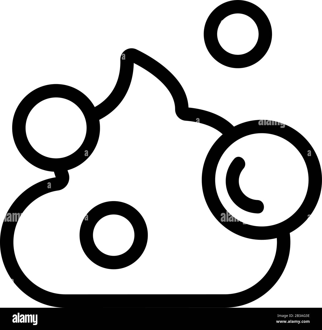 foam, bubbles icon vector. Isolated contour symbol illustration Stock ...