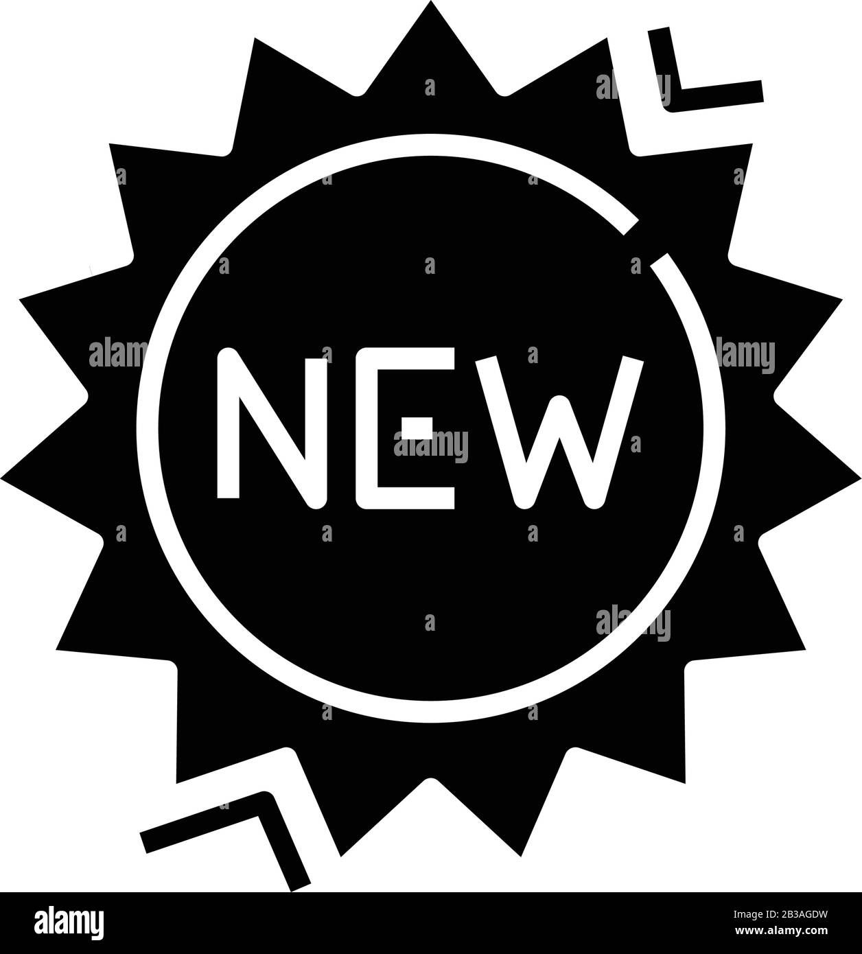 New services black icon, concept illustration, vector flat symbol ...