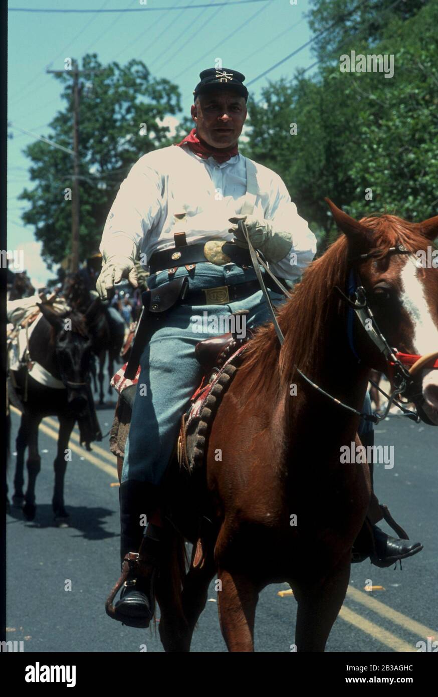 Austin, Texas USA,19 JUN0 202: A member of the Buffalo Soldiers cavalry ...