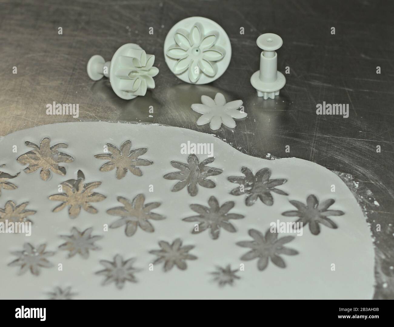 pastry work, flower design with cutters Stock Photo - Alamy