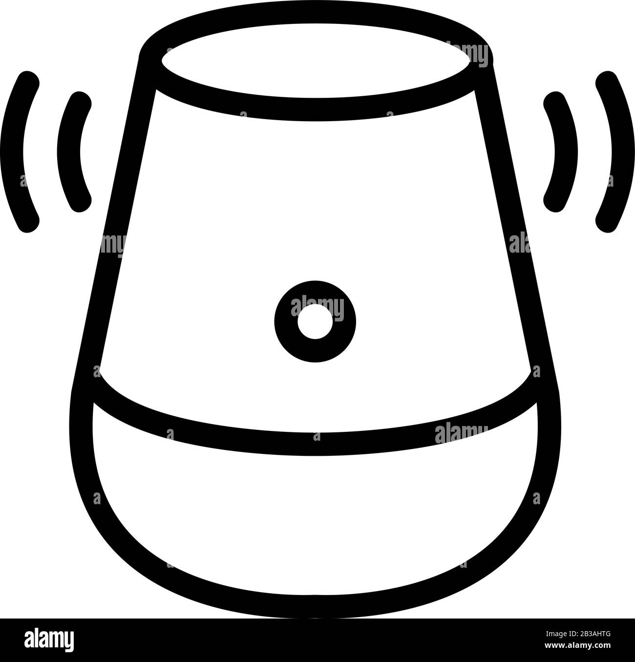 voice control icon vector. Isolated contour symbol illustration Stock ...