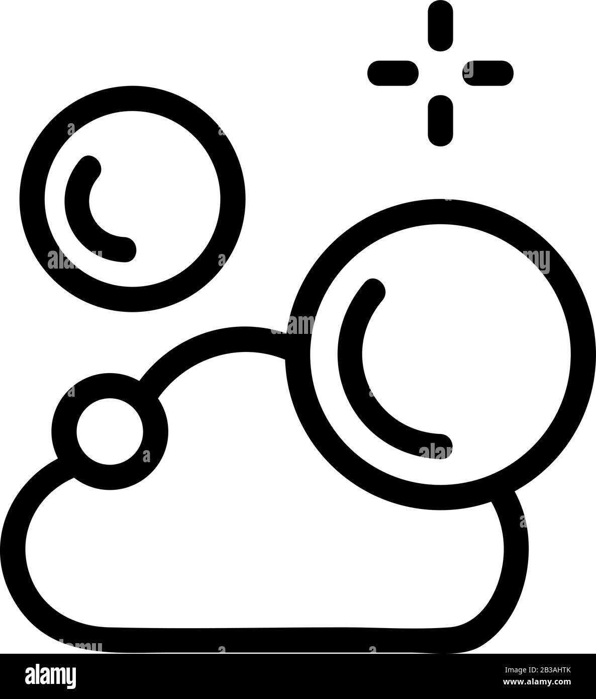 foam, bubbles icon vector. Isolated contour symbol illustration Stock ...