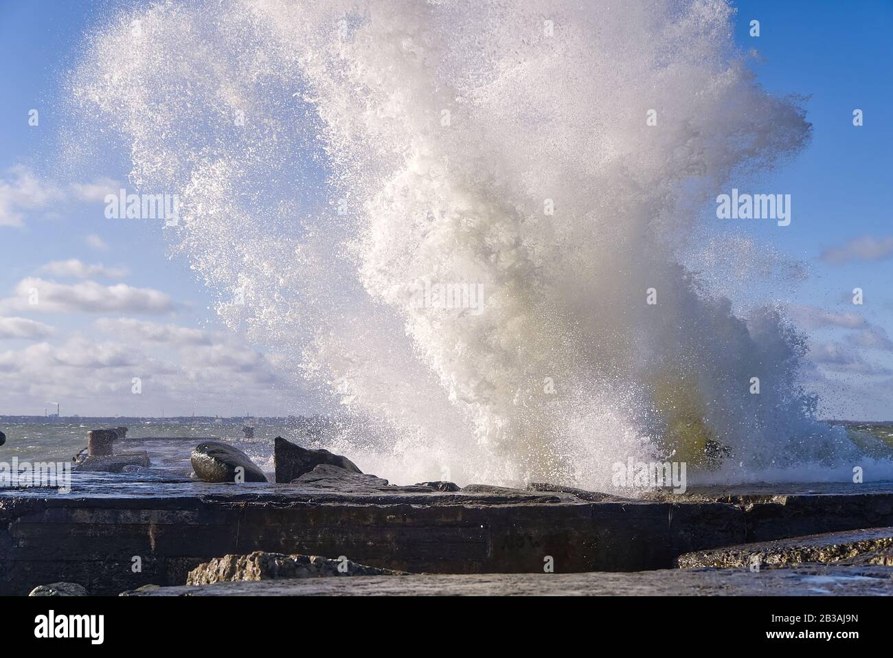 Big wave tsunami over hi-res stock photography and images - Alamy