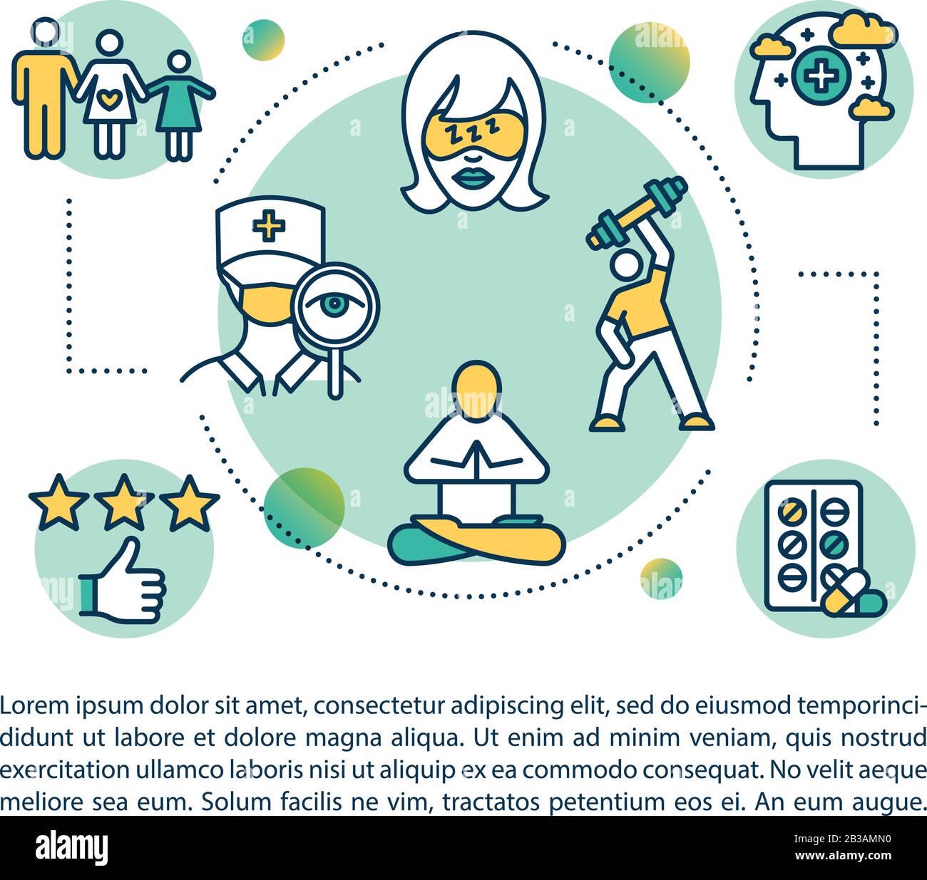 Prevent health problems Stock Vector Images - Alamy