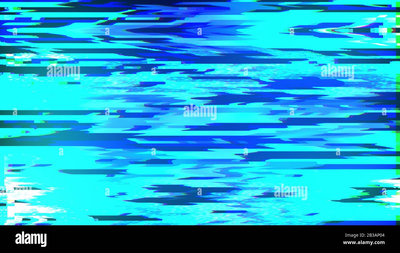 Glitch, pixel noise on the screen, computer generated. Bad Signal. 3d ...