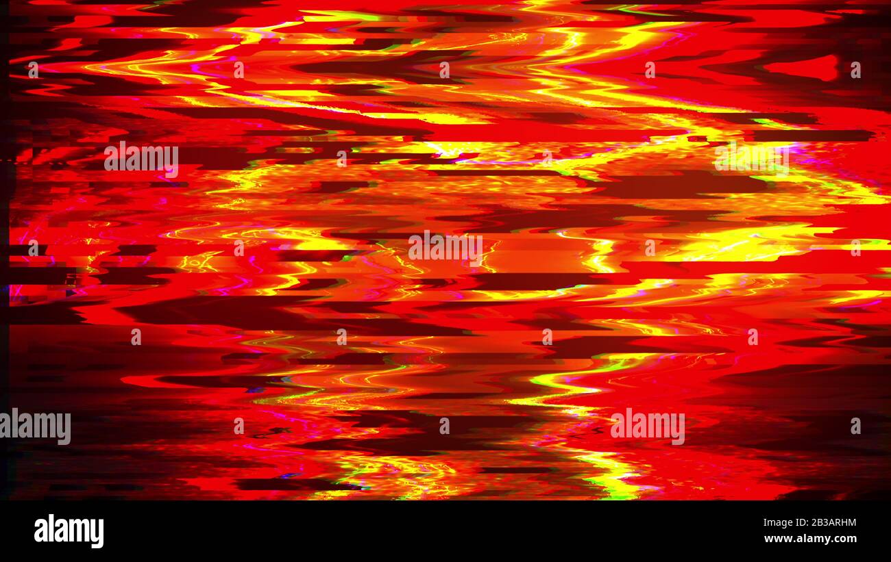 Glitch, pixel noise on the screen, computer generated. Bad Signal. 3d ...