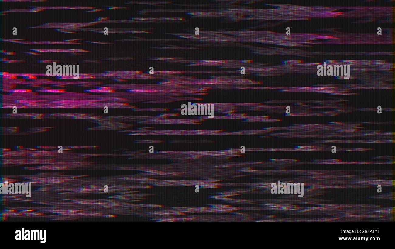 Glitch, pixel noise on the screen, computer generated. Bad Signal. 3d ...