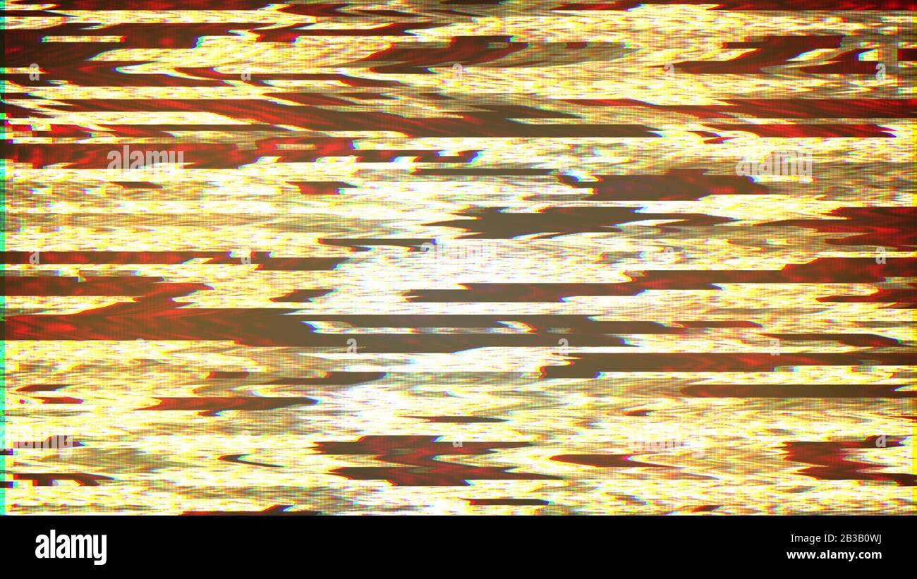 Glitch, pixel noise on the screen, computer generated. Bad Signal. 3d ...