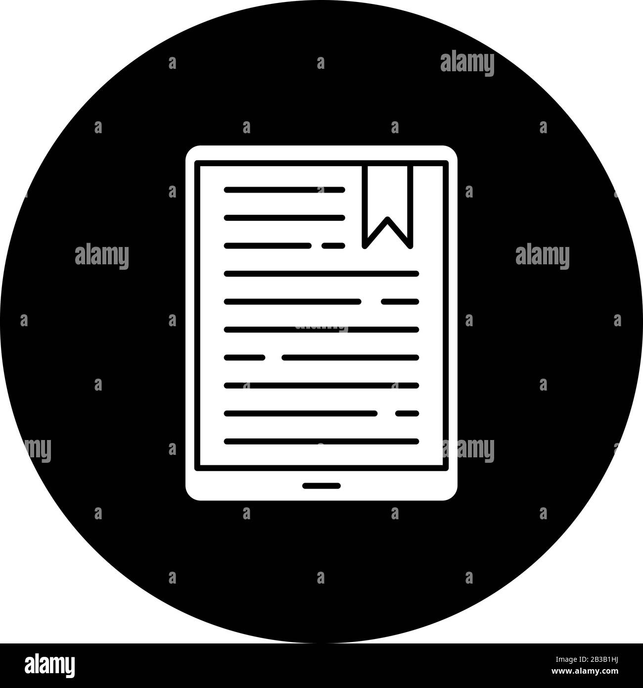 Handheld e-reader glyph icon. E-book. Electronic book. Digital reading ...