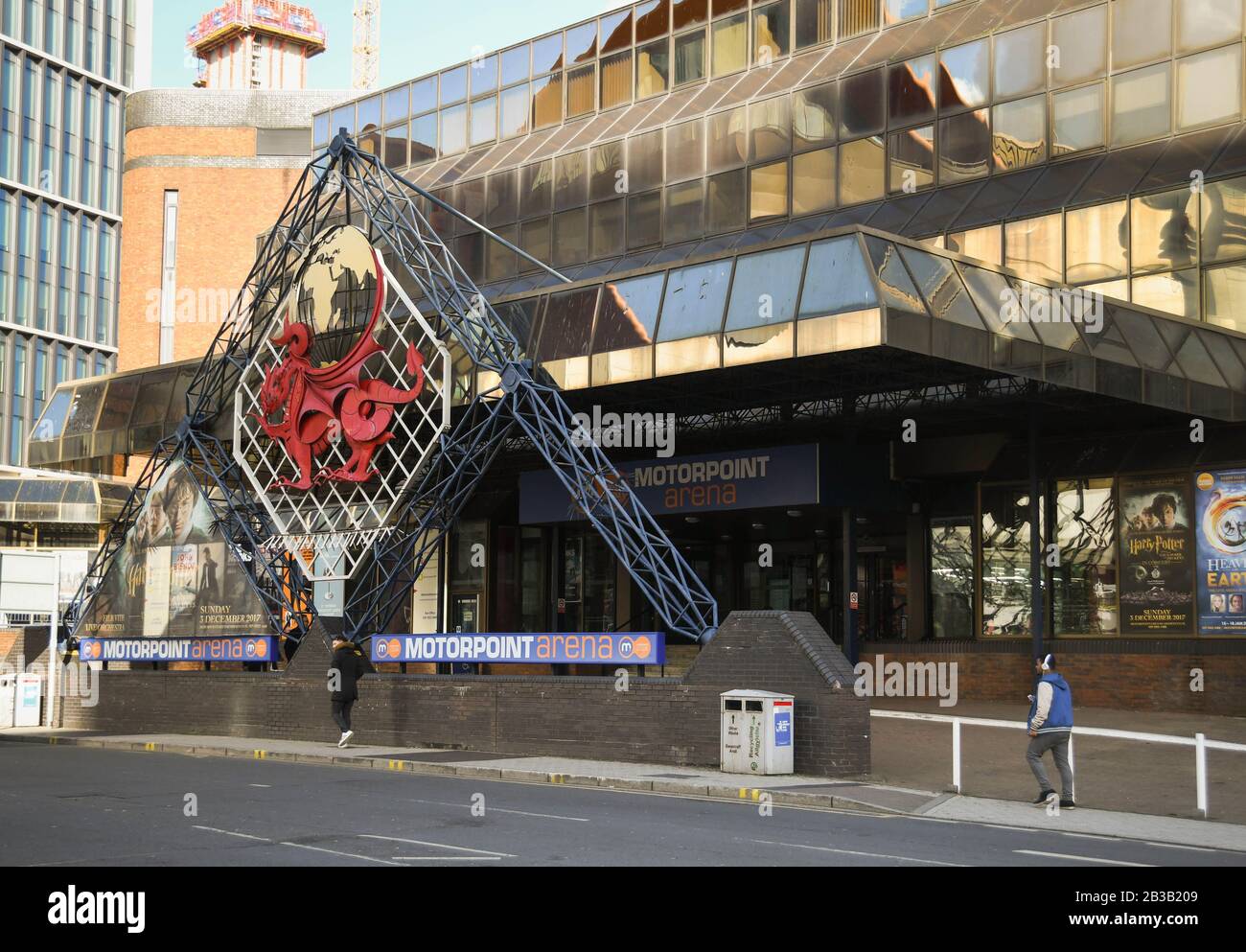 Cardiff, Wales - November 2017: Wide angle exterior view of the ...