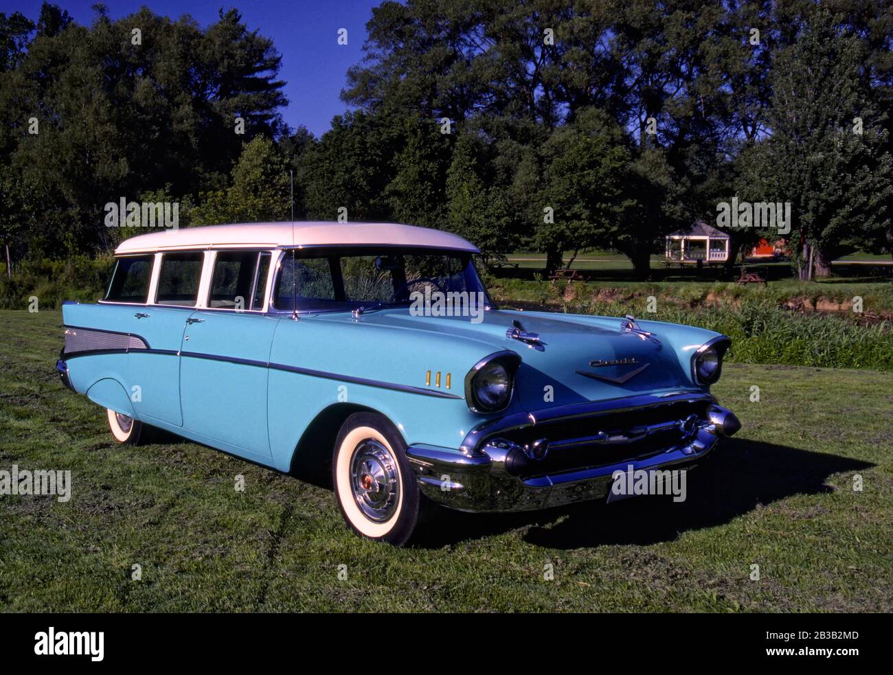 1957 Chevrolet Bel Air Station Wagon Stock Photo - Alamy