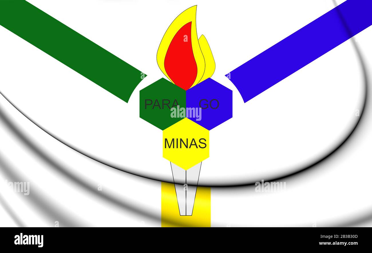 3D Flag of Paragominas (Para), Brazil. 3D Illustration Stock Photo - Alamy