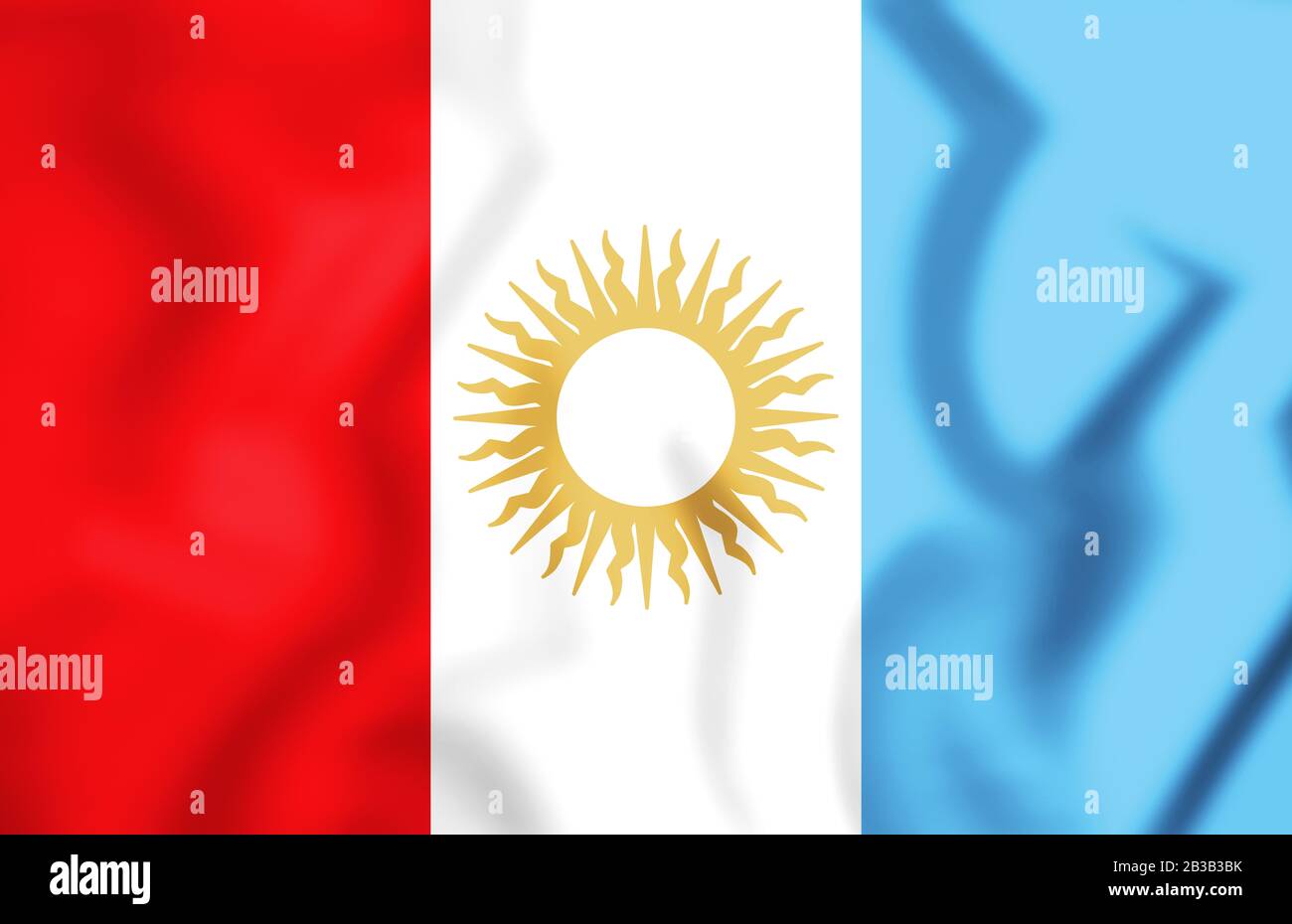 3D Flag of Cordoba province, Argentina. 3D Illustration Stock Photo - Alamy