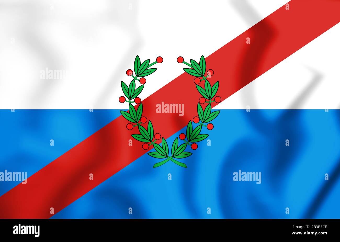 3D Flag of La Rioja province, Argentina. 3D Illustration Stock Photo ...