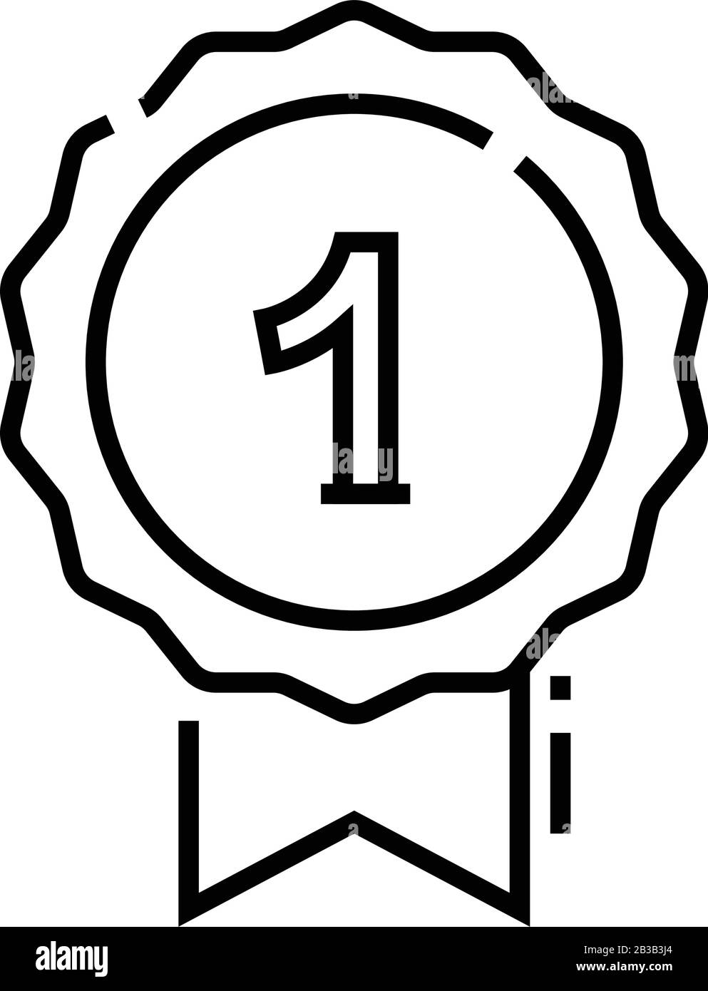 Victory reward line icon, concept sign, outline vector illustration ...