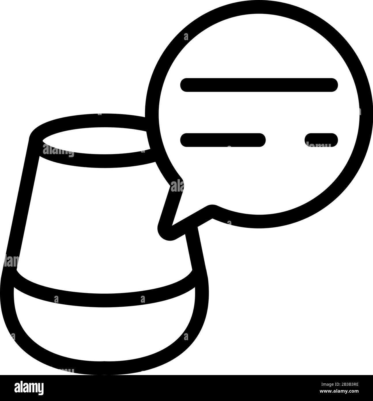 voice control icon vector. Isolated contour symbol illustration Stock ...