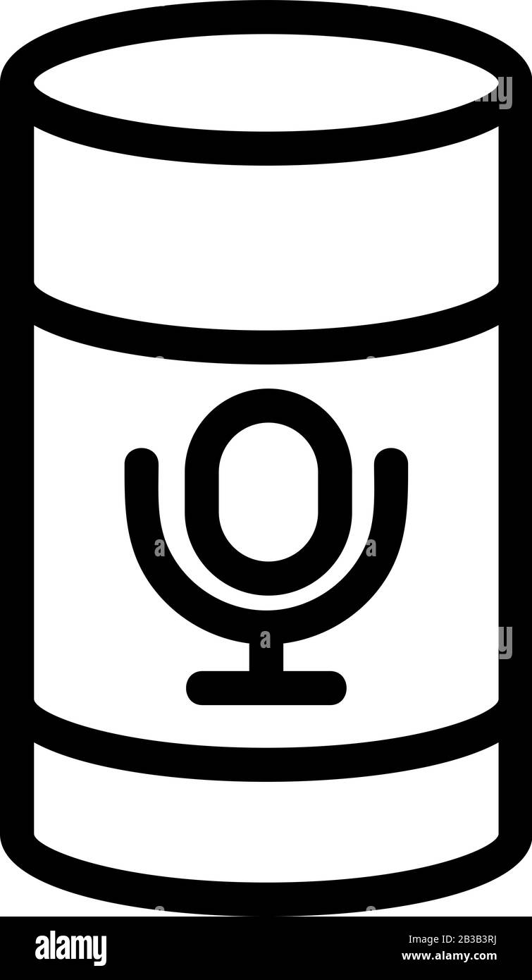 voice control icon vector. Isolated contour symbol illustration Stock ...