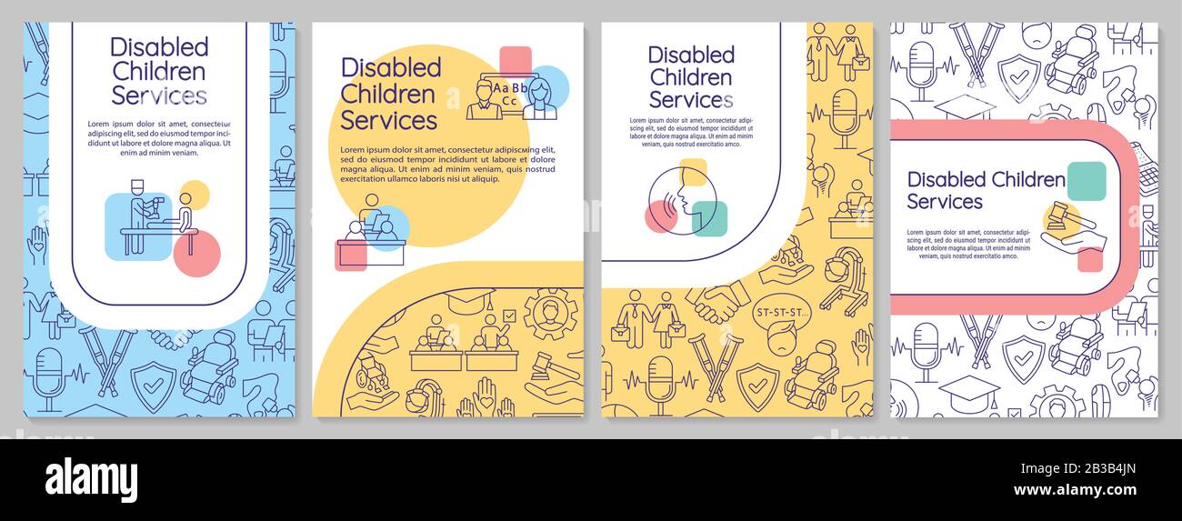 Disabled children services brochure template. Programs for handicapped ...