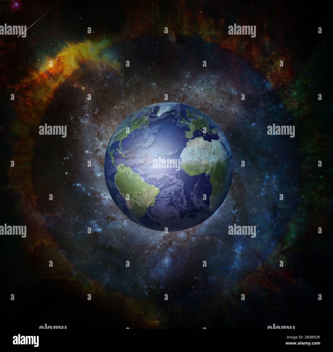 Planet Earth in fantasy space Stock Photo - Alamy