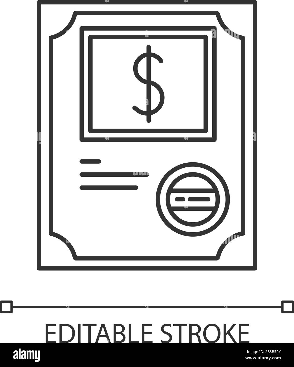 Stock Certificate Icon