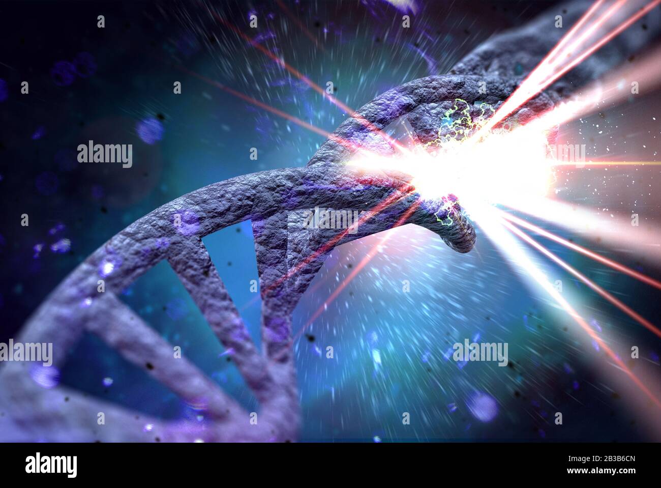 Abstract DNA strand double helix genetics 3D illustration Stock Photo ...