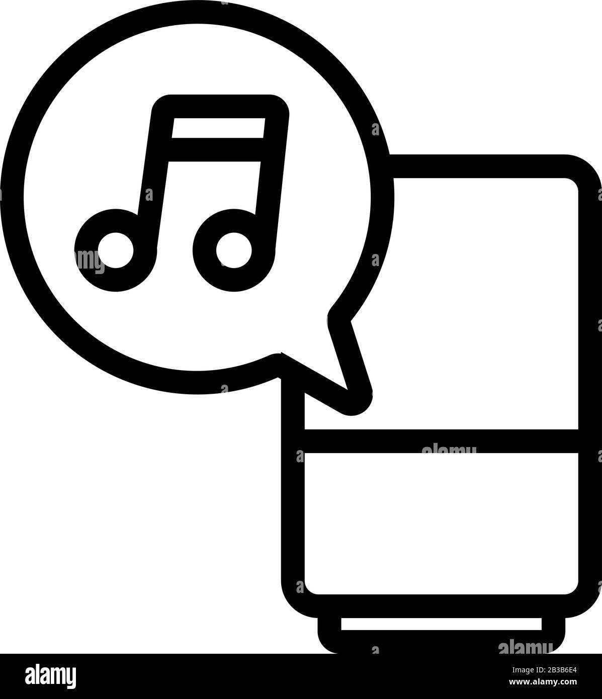 voice control icon vector. Isolated contour symbol illustration Stock ...