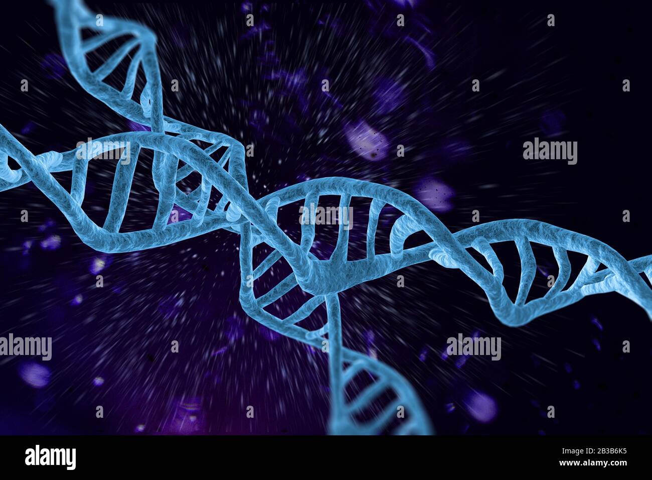 Abstract DNA strand double helix genetics 3D illustration Stock Photo ...