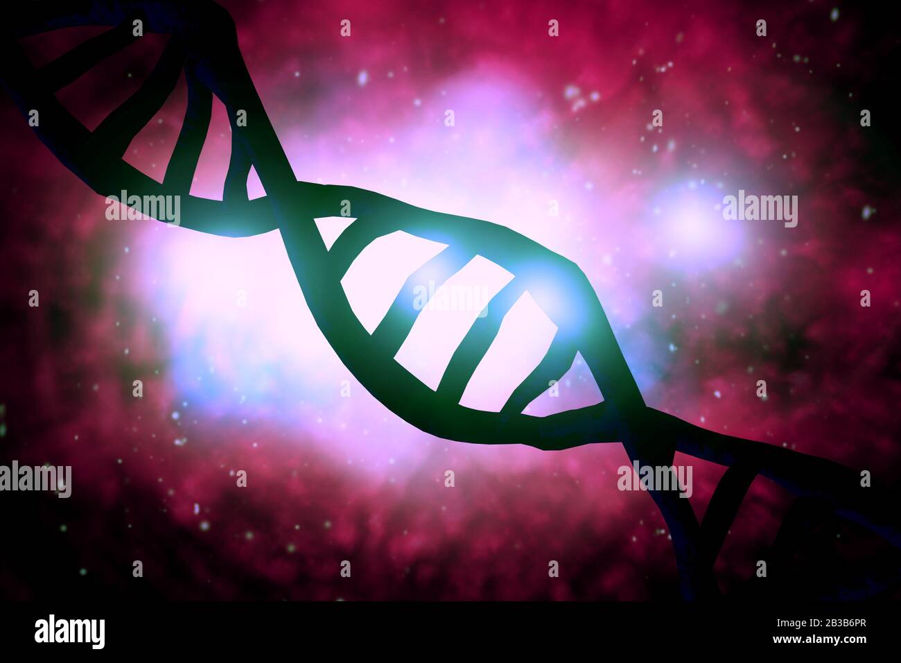 Abstract DNA strand double helix genetics 3D illustration Stock Photo ...