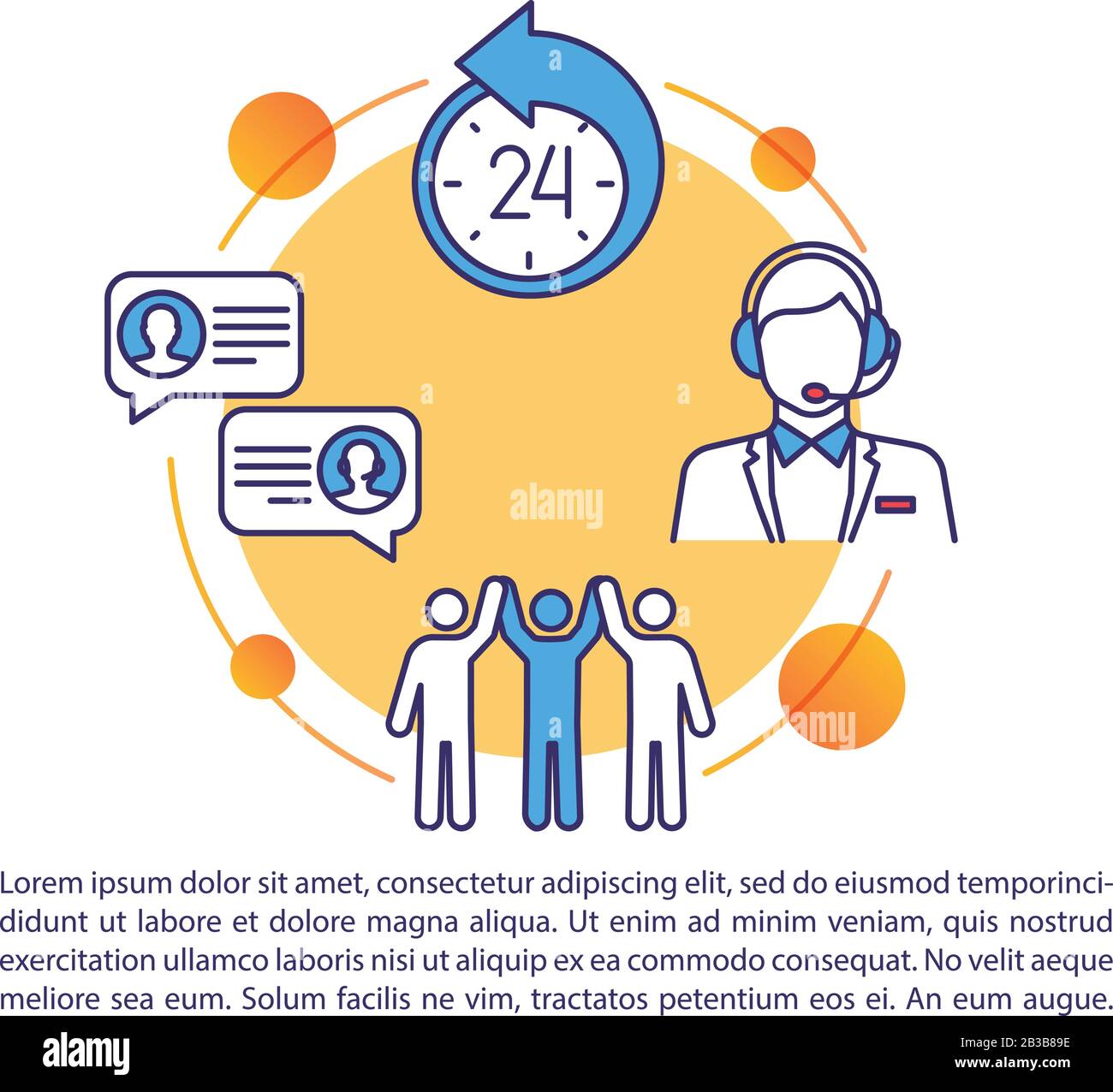 Cancer Support Helpline concept icon with text. Call center. Illness ...