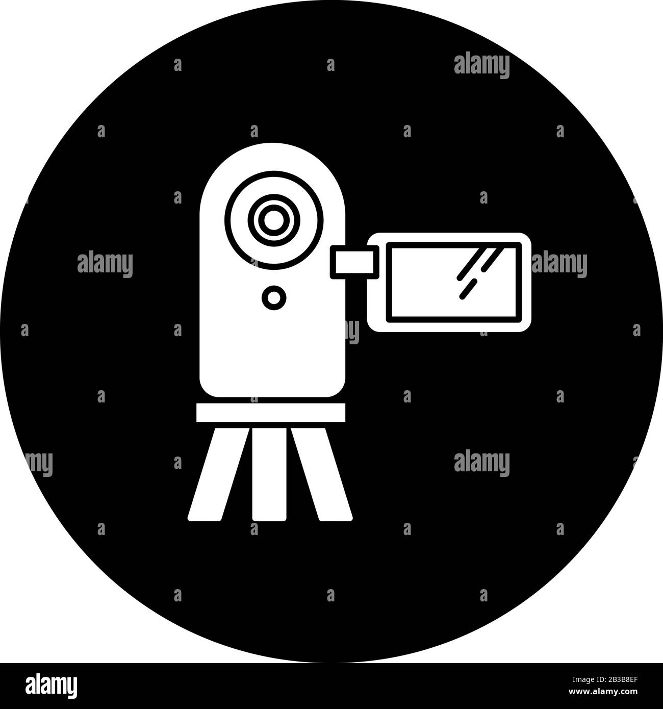 Video camera glyph icon. Digital recording gadget. Electronic motion ...