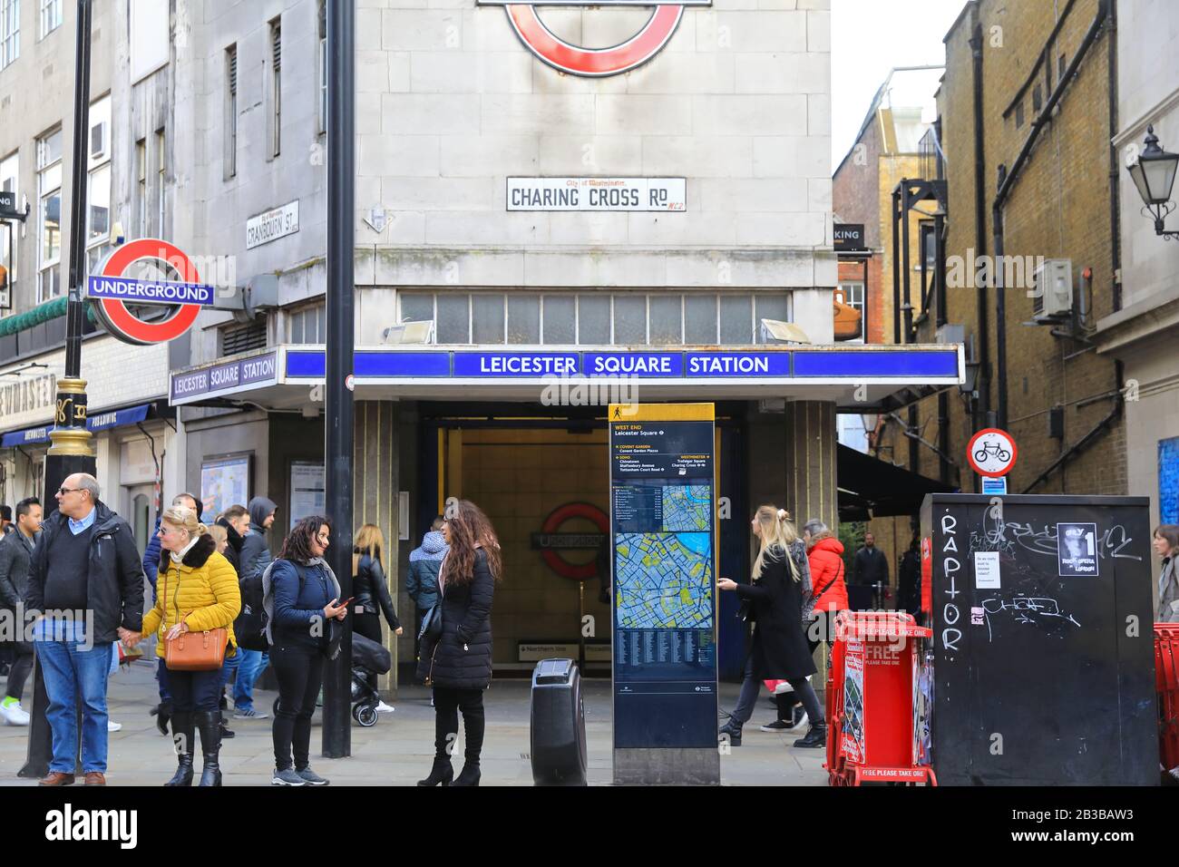 Leicester square station entrance hi-res stock photography and images ...